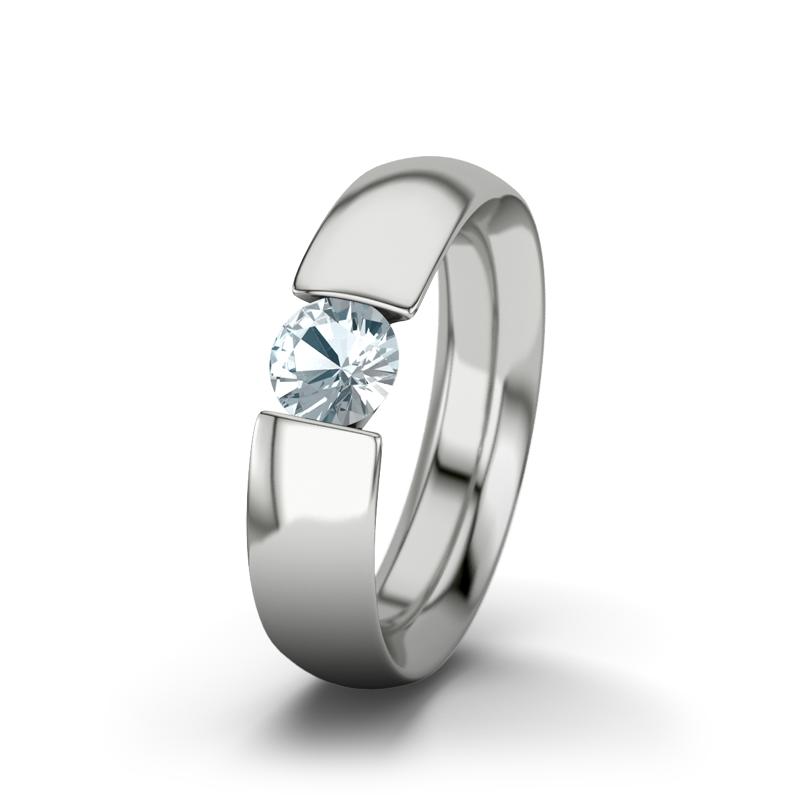 Chiang Mai - Aquamarin Platinumring Chiang Mai - (Platinum 950) Ring