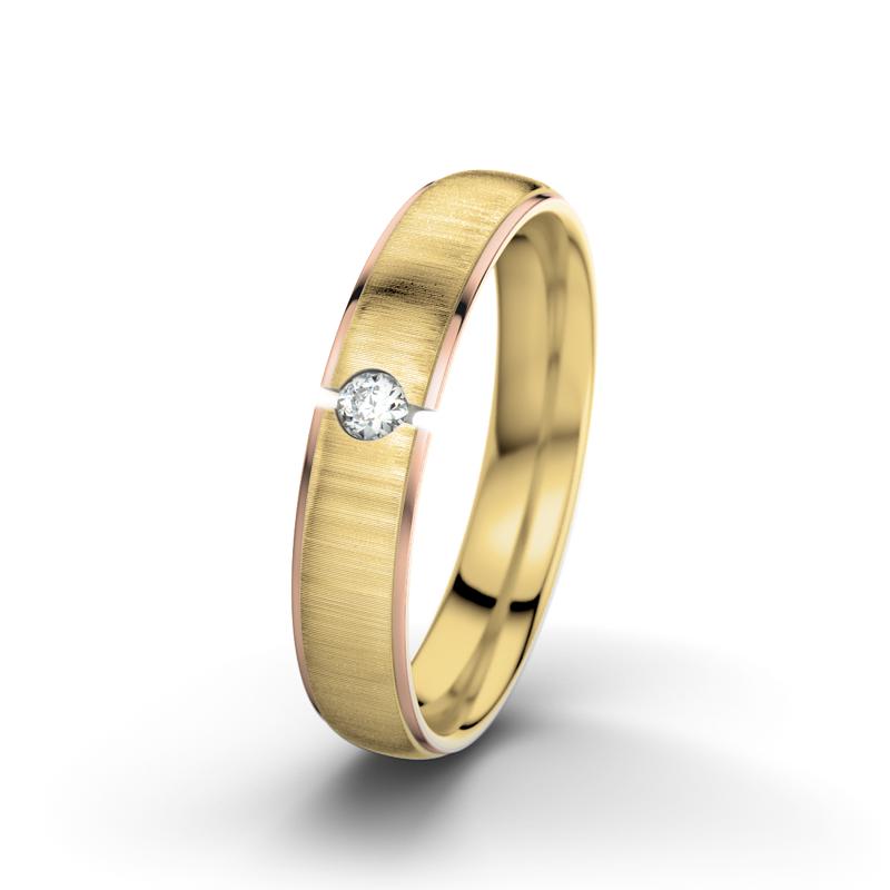 Josephine - Diamantring Josephine F4 - (Gelbgold 375 quermatt) Ring