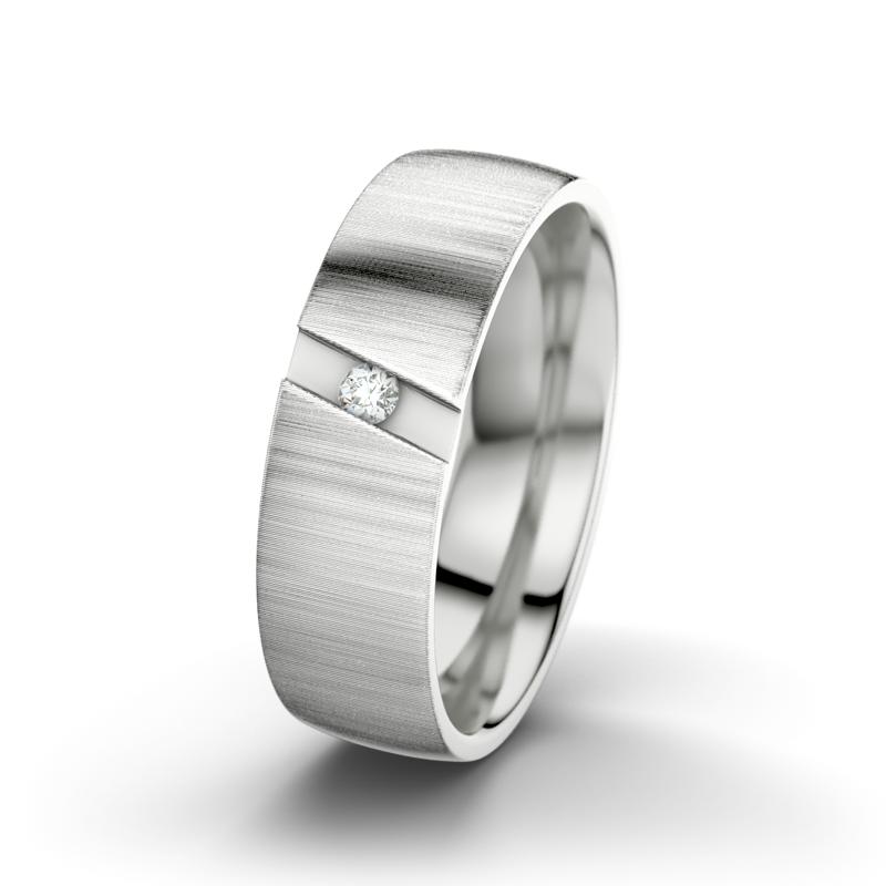 Sissi - Diamantring Sissi F6 - (Sterlingsilber 925 quermatt) Ring